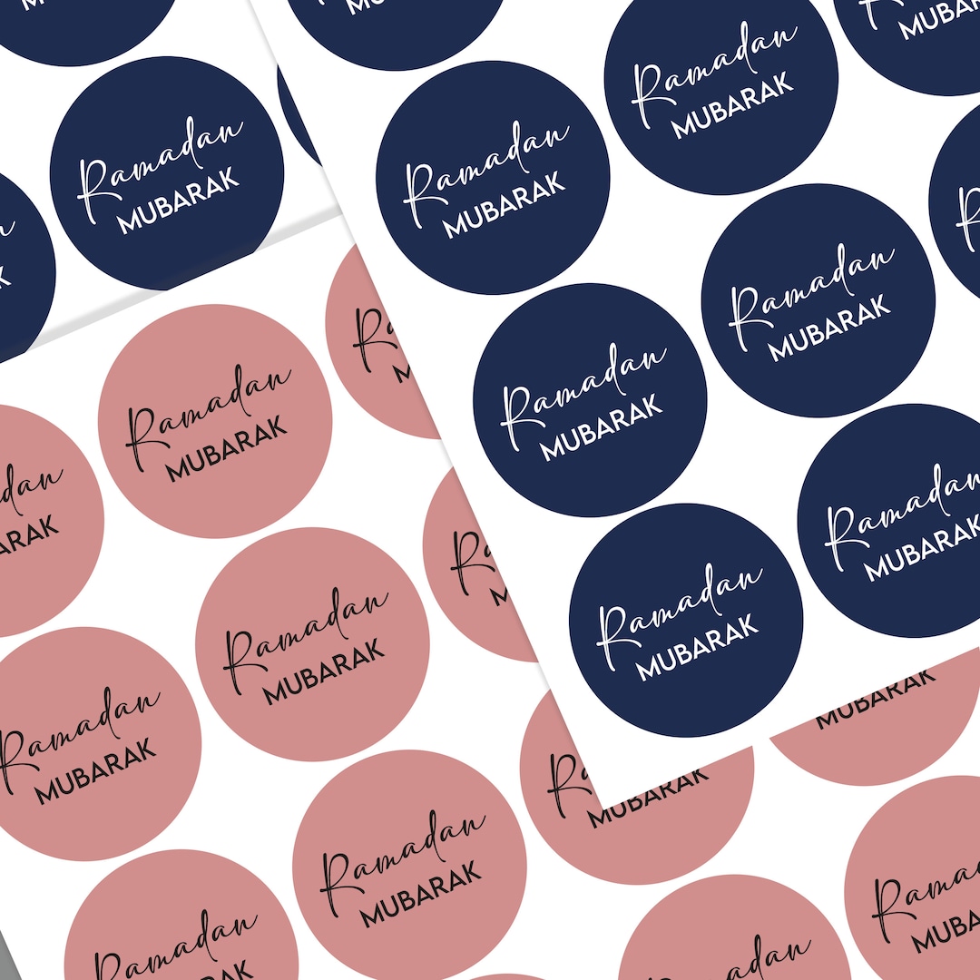 Ramadan Mubarak Stickers Ramadan Sticker Sheet Labels - Etsy