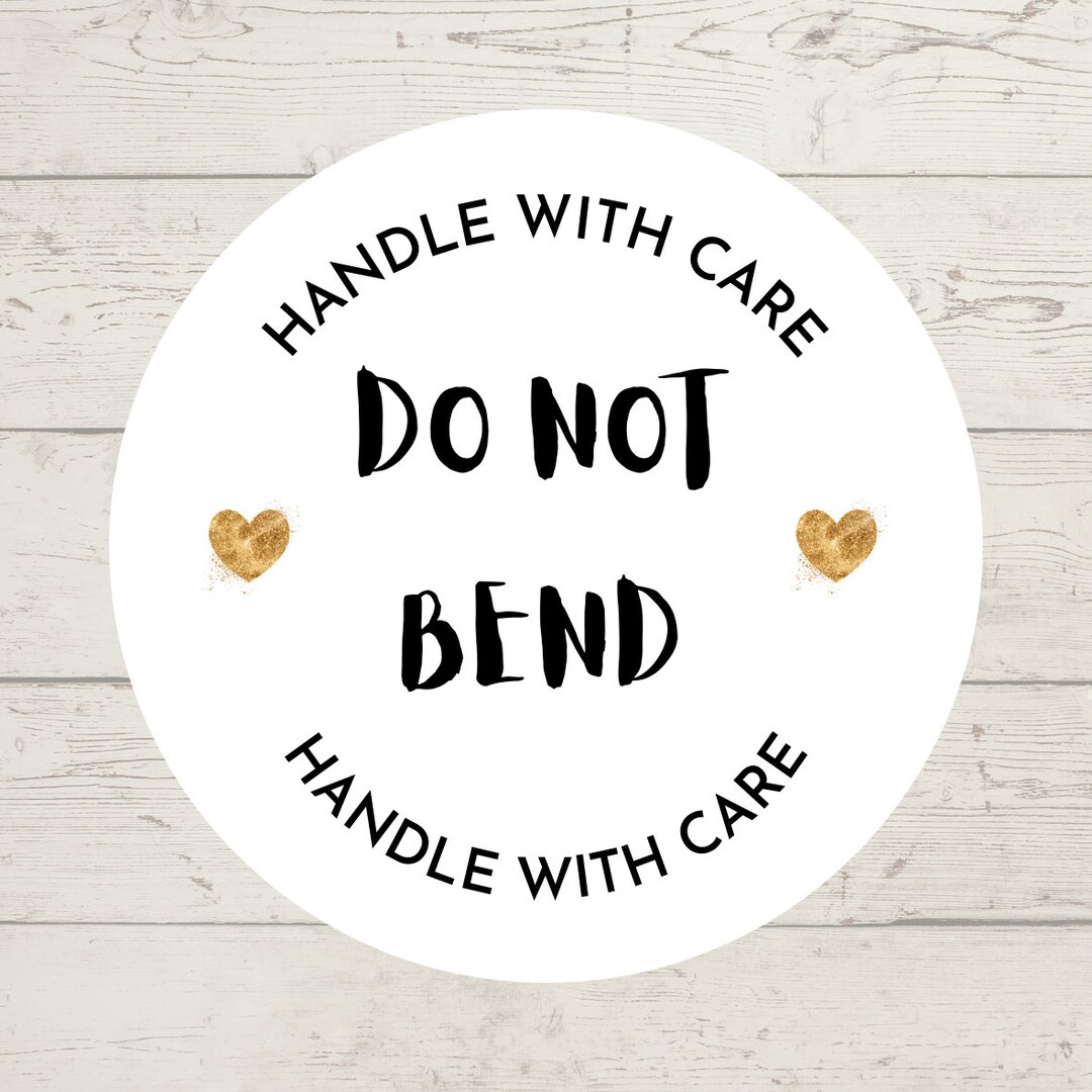 Do Not Bend Stickers Fragile Labels Postage Order Stickers Small ...