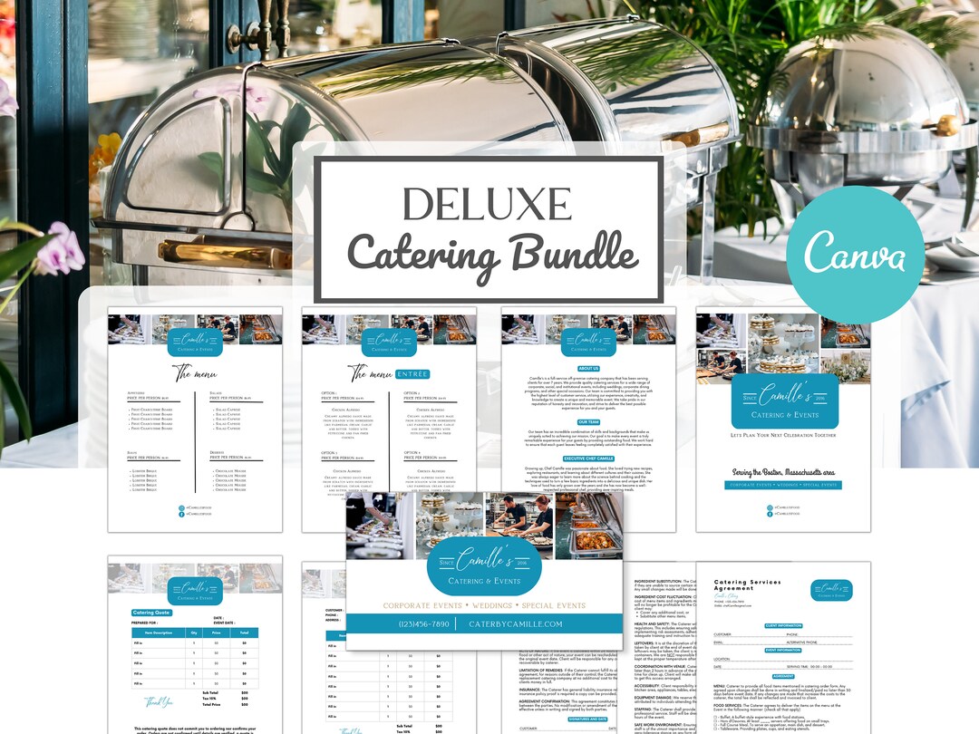 Catering Business Bundle, Catering Agreement, Catering Template ...