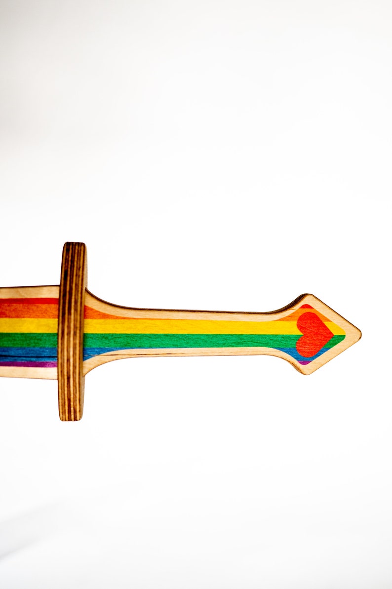 Rainbow Wooden Toy Sword – Prism Blade, Baltic Birch - Etsy