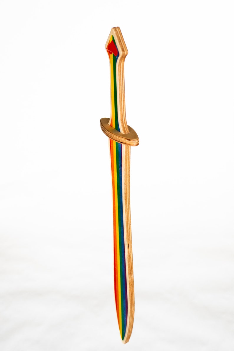 Rainbow Wooden Toy Sword – Prism Blade, Baltic Birch - Etsy