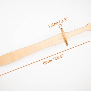Level 1 Armory - Wooden Sword (durable 23 Inch Long 1/2" Baltic Birch ...