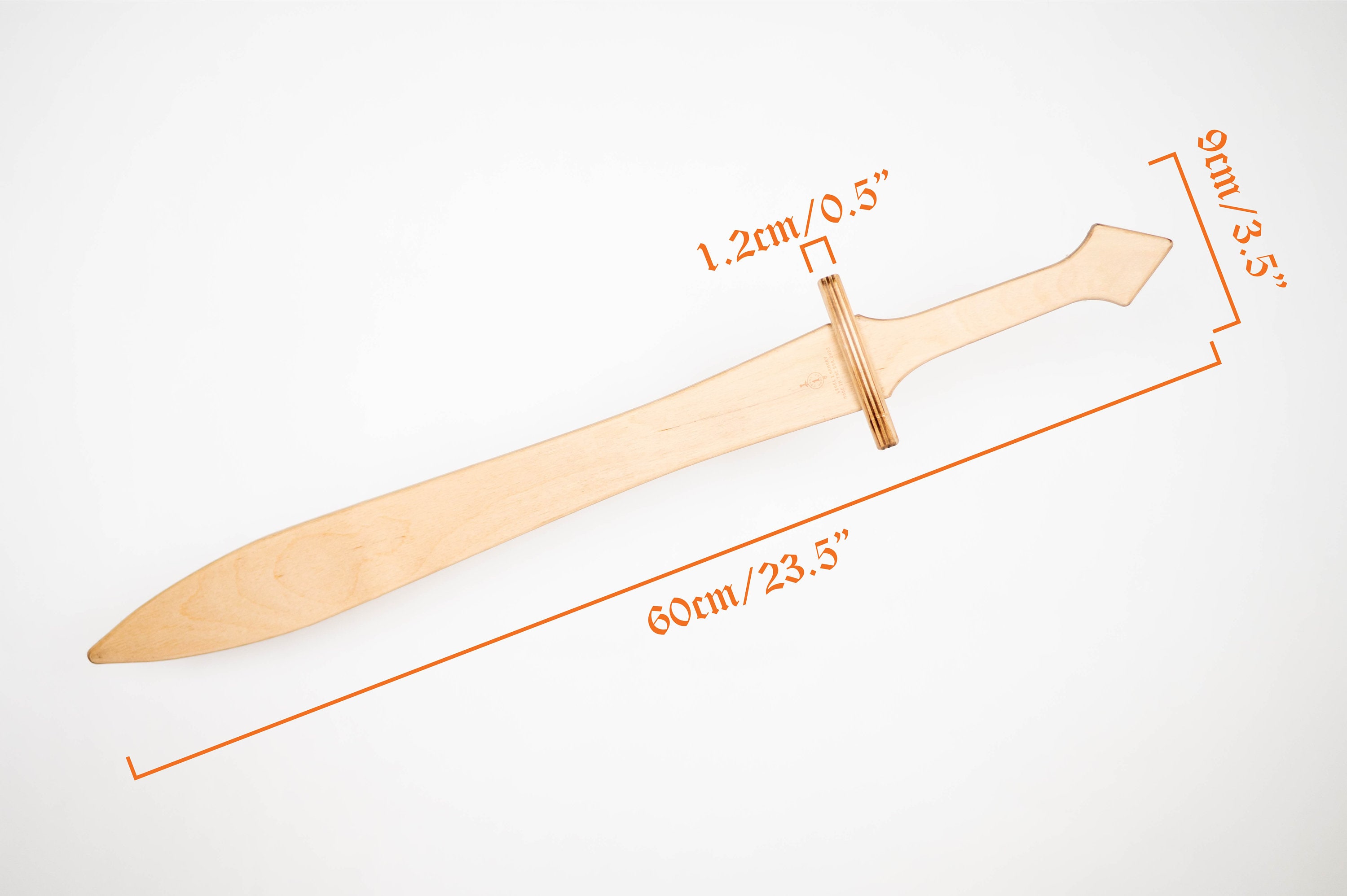 Level 1 Armory - Wooden Sword (durable 23 Inch Long 1/2" Baltic Birch ...
