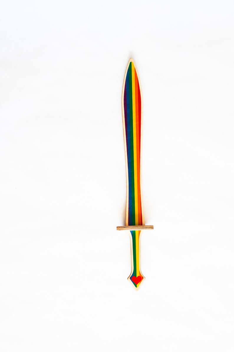 Rainbow Wooden Toy Sword – Prism Blade, Baltic Birch - Etsy