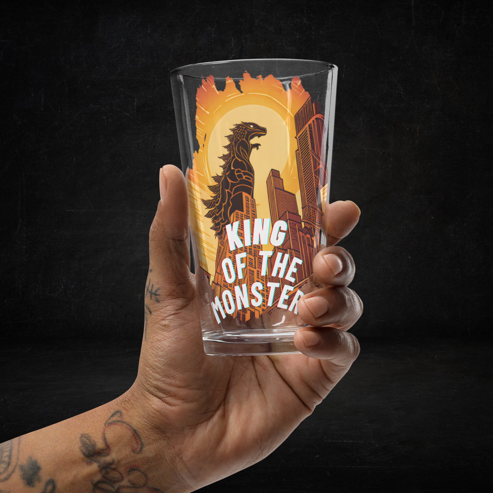 Godzilla, King of the Monsters Shaker Pint Glass - Etsy