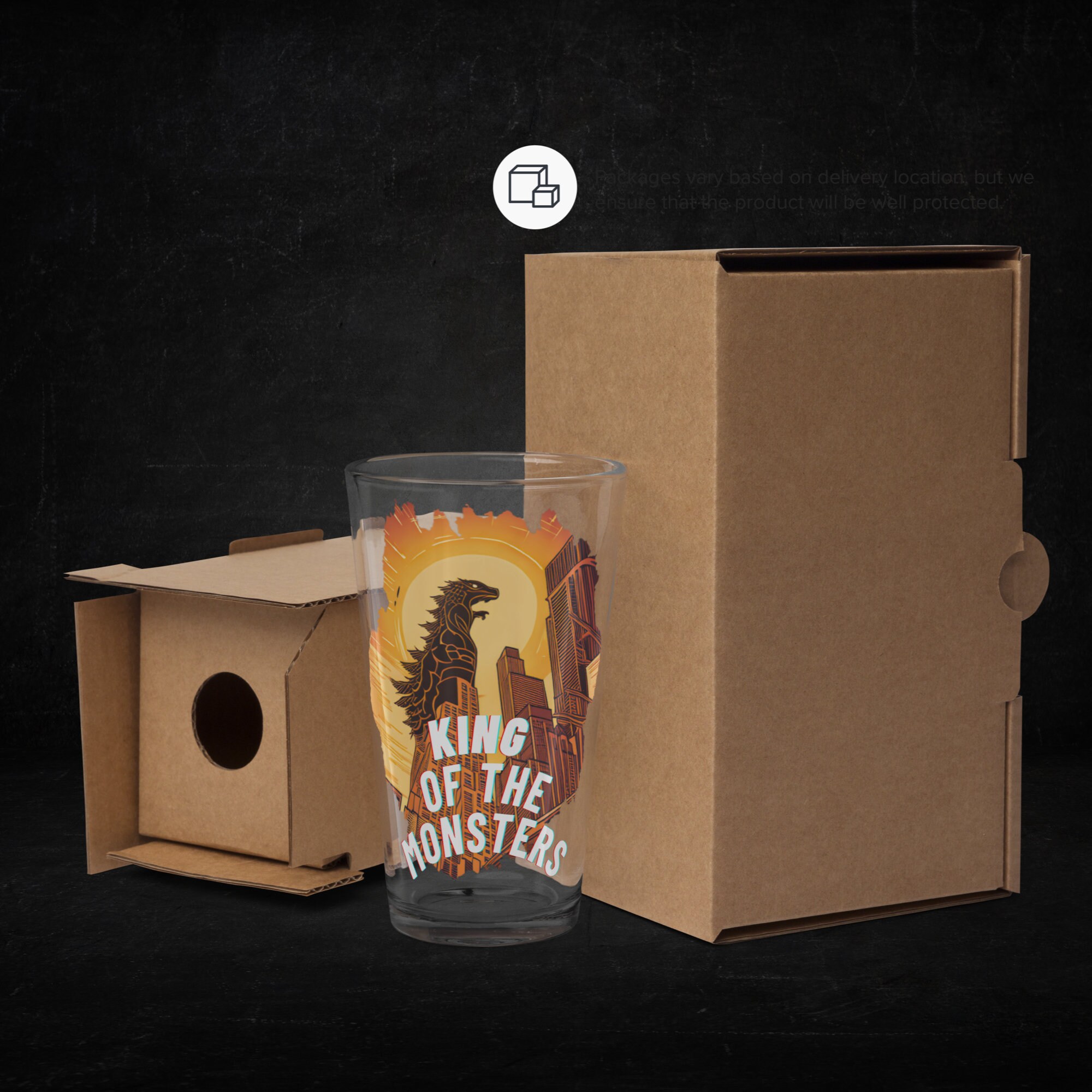 Godzilla, King of the Monsters Shaker Pint Glass - Etsy