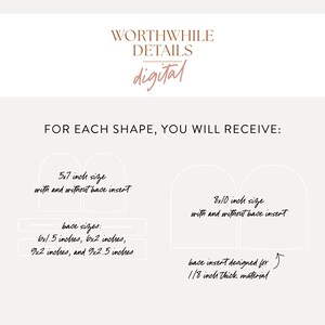 Arched Shape Signs With Base SVG AI PDF Files 5x7 8x10 - Etsy Australia