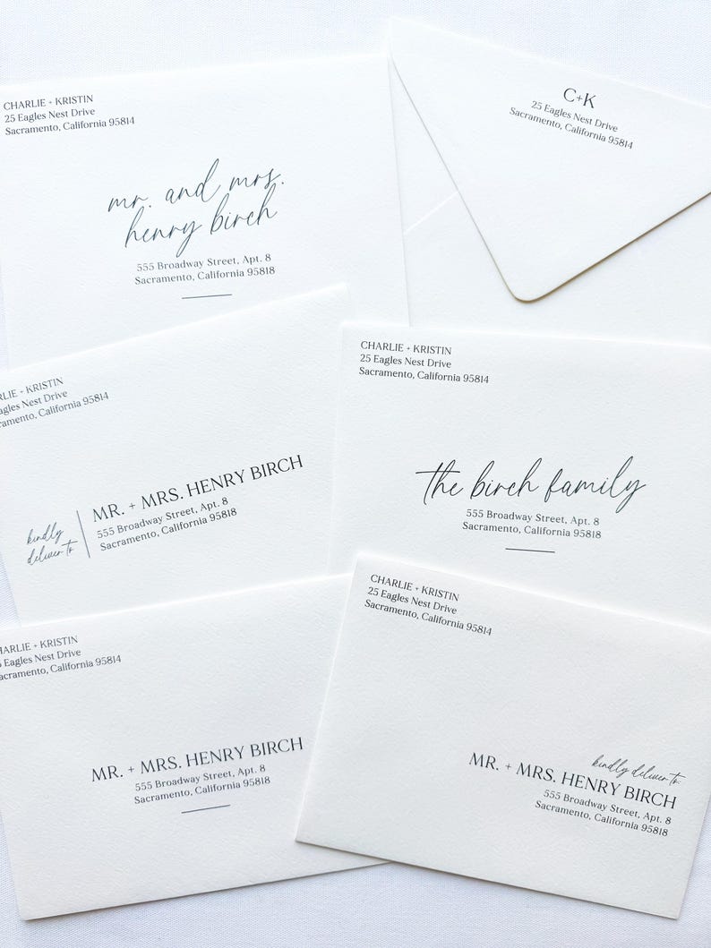 Printable Envelope Addressing Templates for A7 A7.5 5x7 Wedding ...