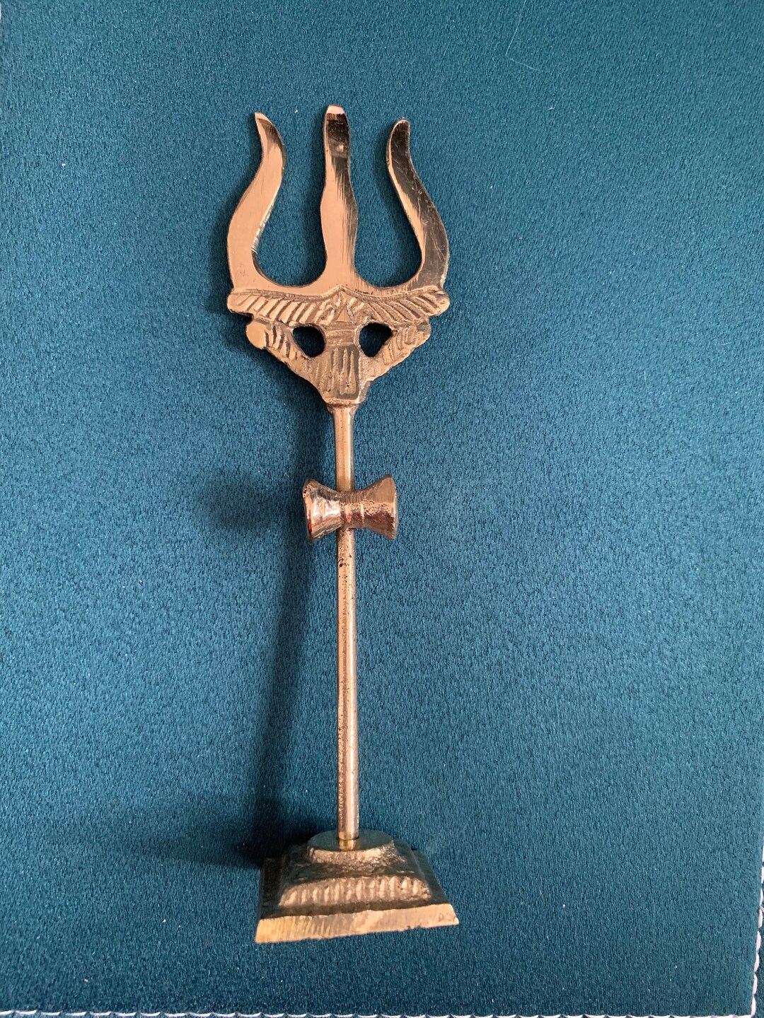 Standing Shiva Trishul and Damroo in Brass for Meditation, Temple, Gifts, Shiva Devotees - Etsy UK