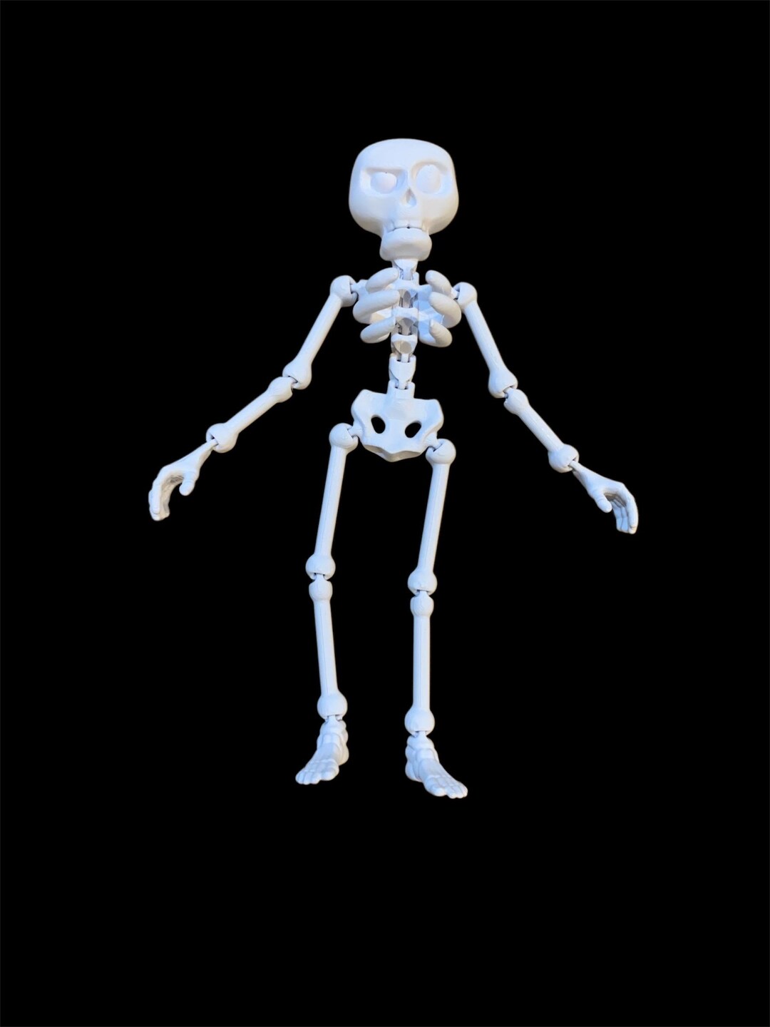 Halloween Articulated Skinny Skeleton, 3D Printed Skeleton Desk Toys ...