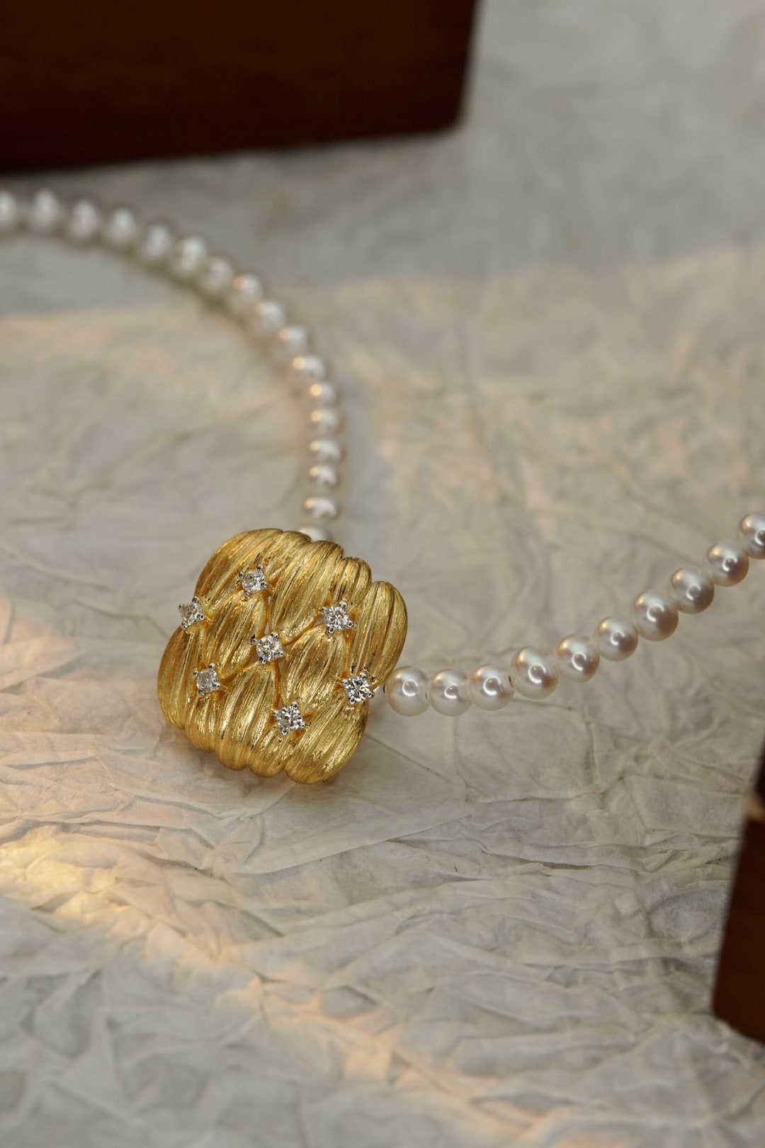 Unique Diamond Pendant Buccellati Design Pendant 18K Natural - Etsy