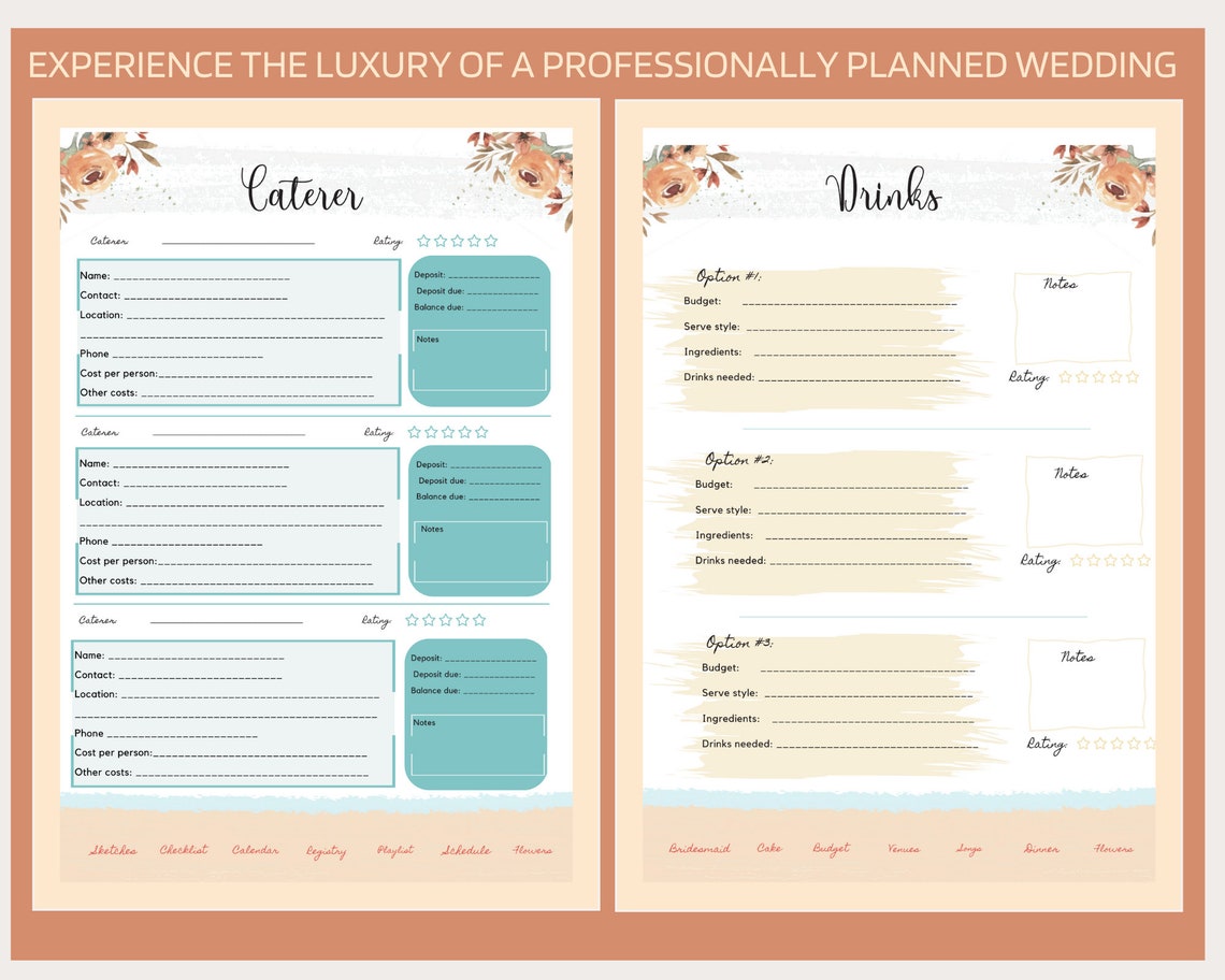 Ultimate Printable/digital Wedding Planner: Your Comprehensive Guide ...