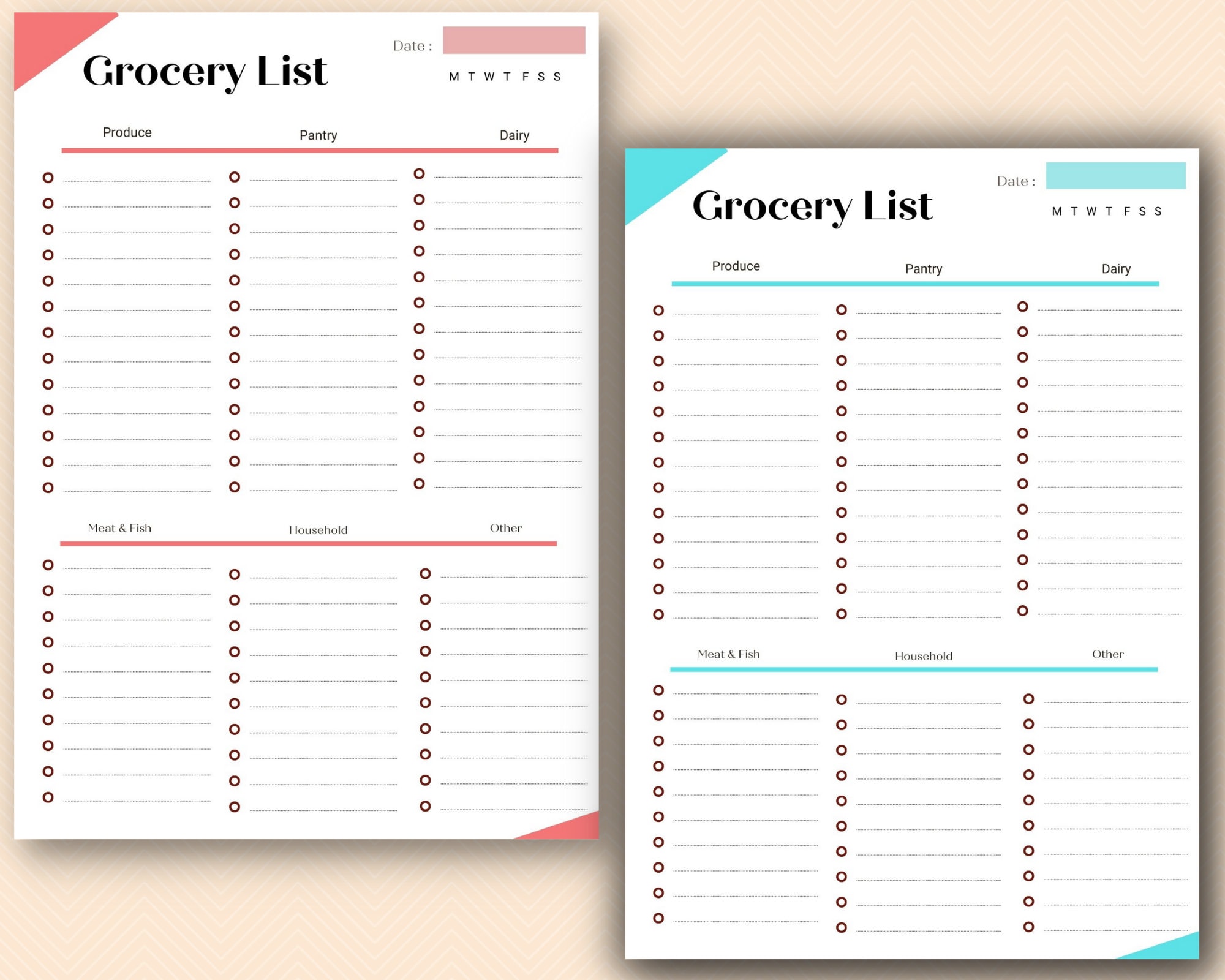 Organize Your Shopping With Printable/digital Grocery List, Simple ...