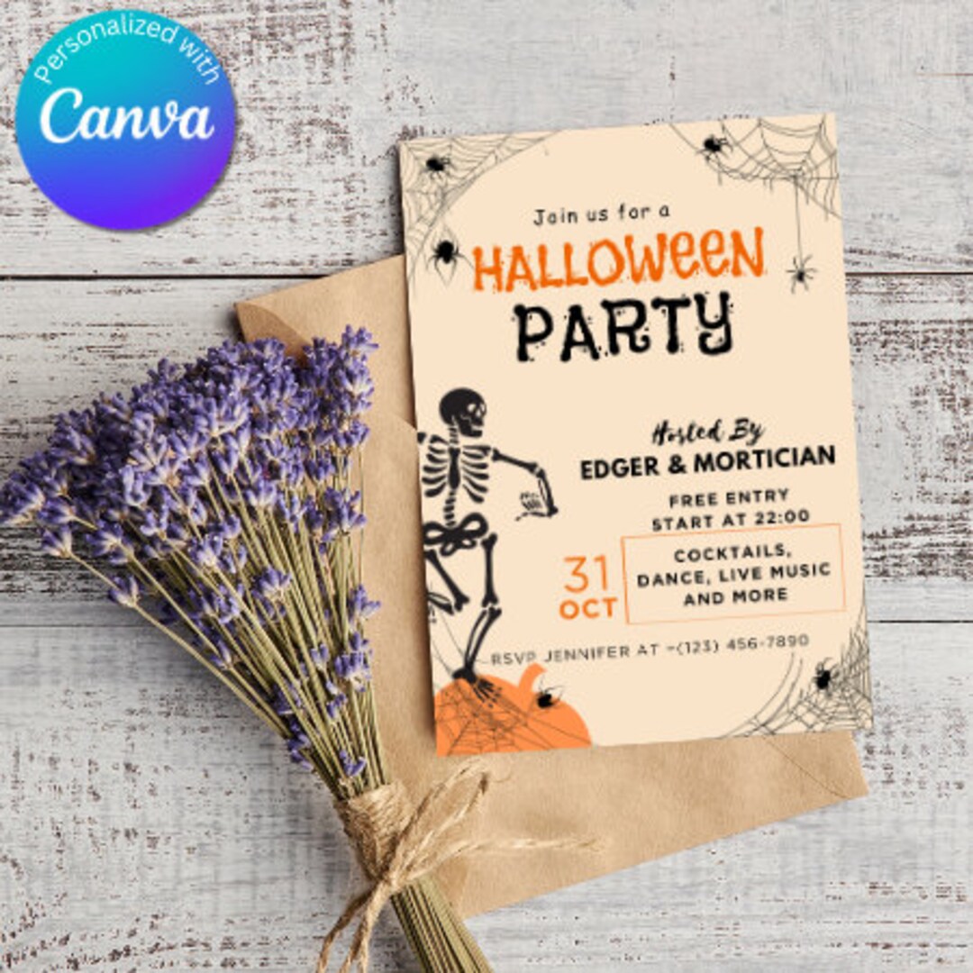Personalized Halloween Party Invitation | Halloween Party | Customized ...