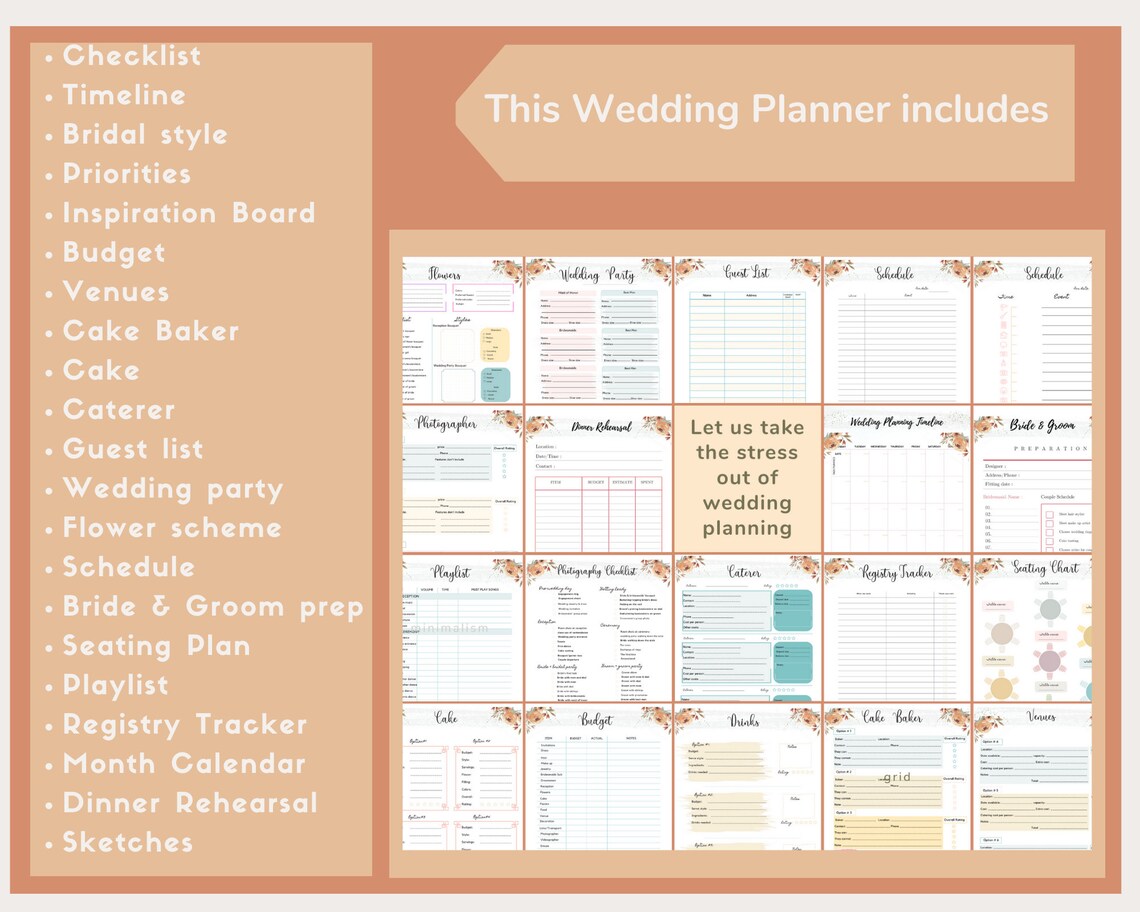 Ultimate Printable/digital Wedding Planner: Your Comprehensive Guide ...