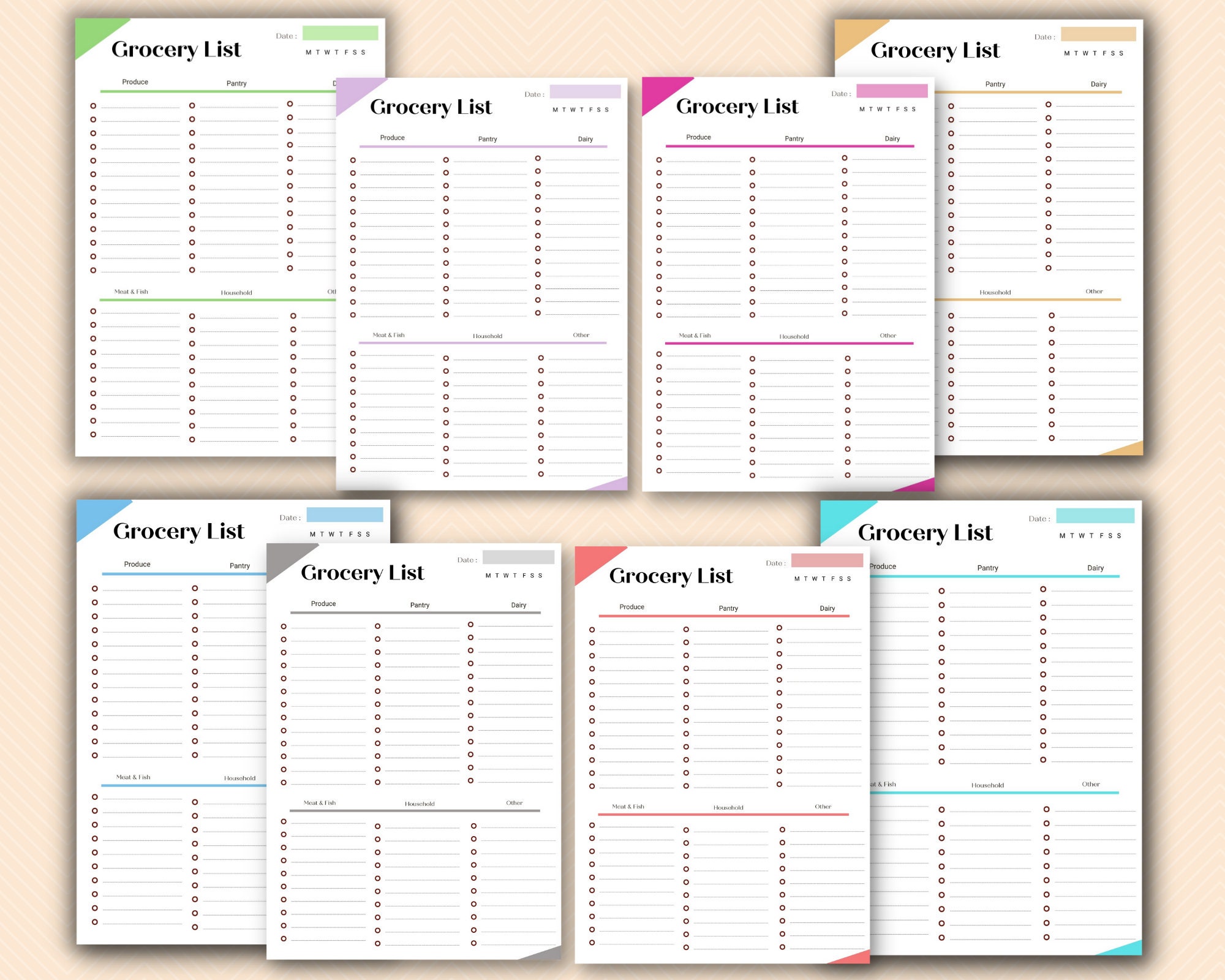 Organize Your Shopping With Printable/digital Grocery List, Simple ...