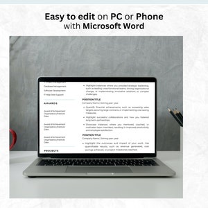 Creative Resume Template for Word | Modern CV Template | Professional ...
