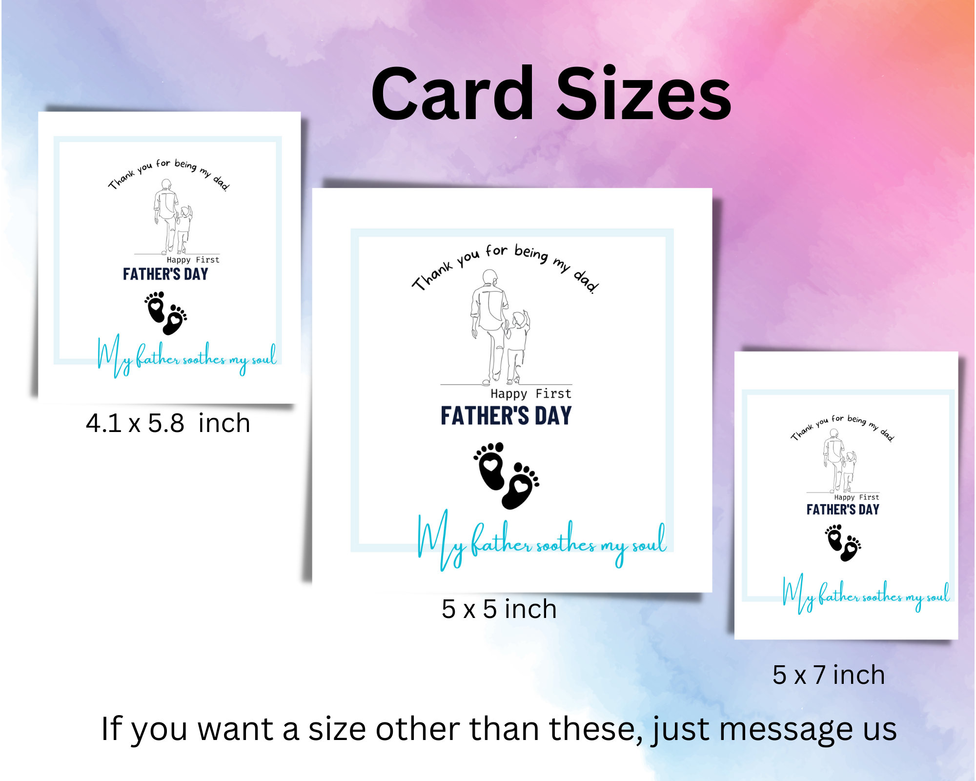 Editable Minimalist Dad Photo Collage Happy Father's Day Greeting Card ...