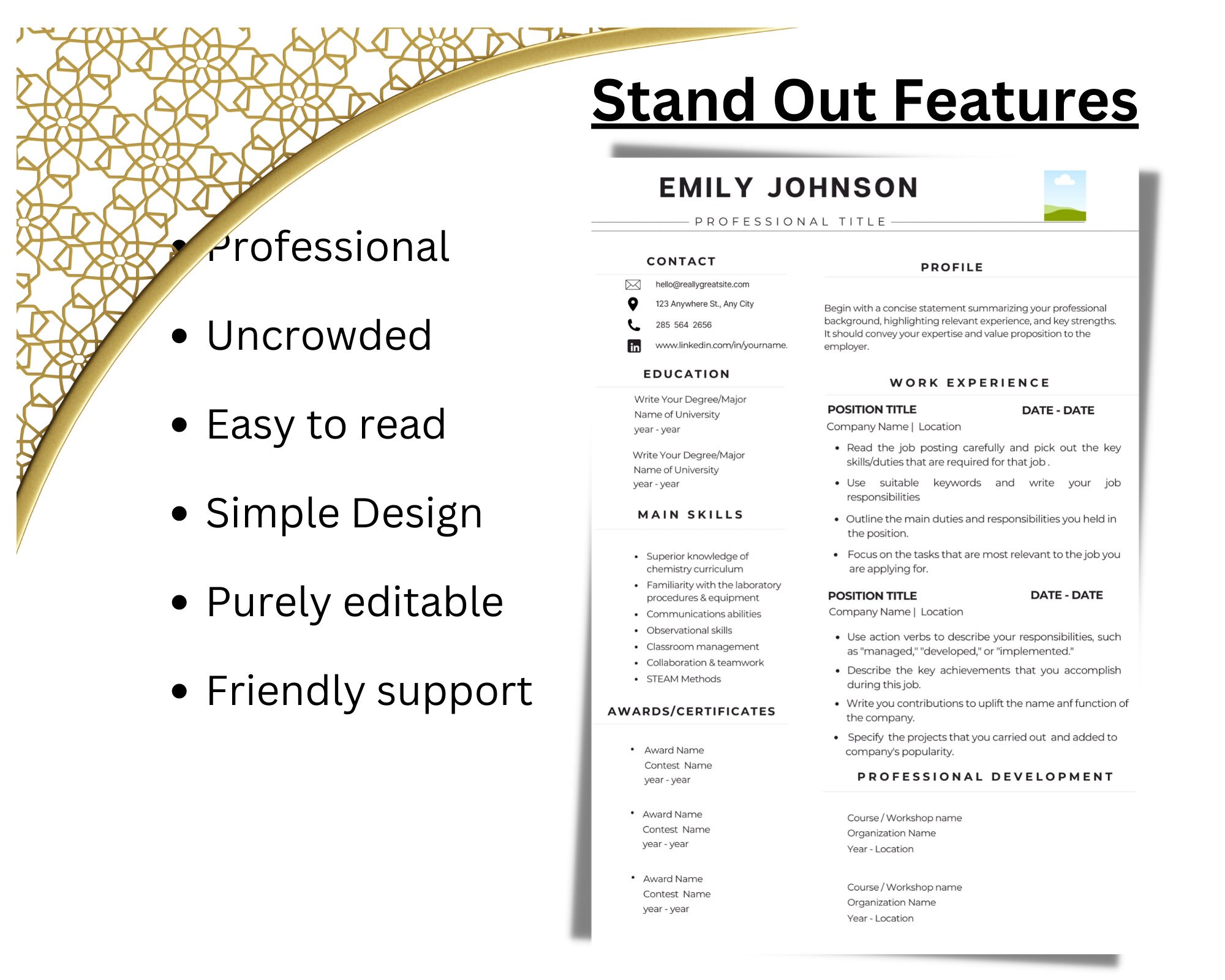 Modern Resume Template 2023 Professional Simple Modern Minimalist ...