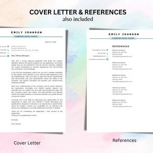 Teacher Resume Template for Word, 1,2,3 Pages Resume Template, ATS ...