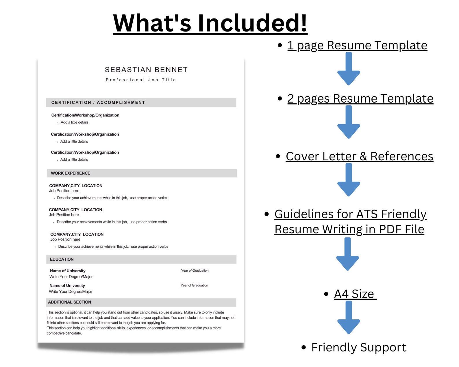 Find the Perfect Ats-friendly Resume Template: One-column, Traditional ...