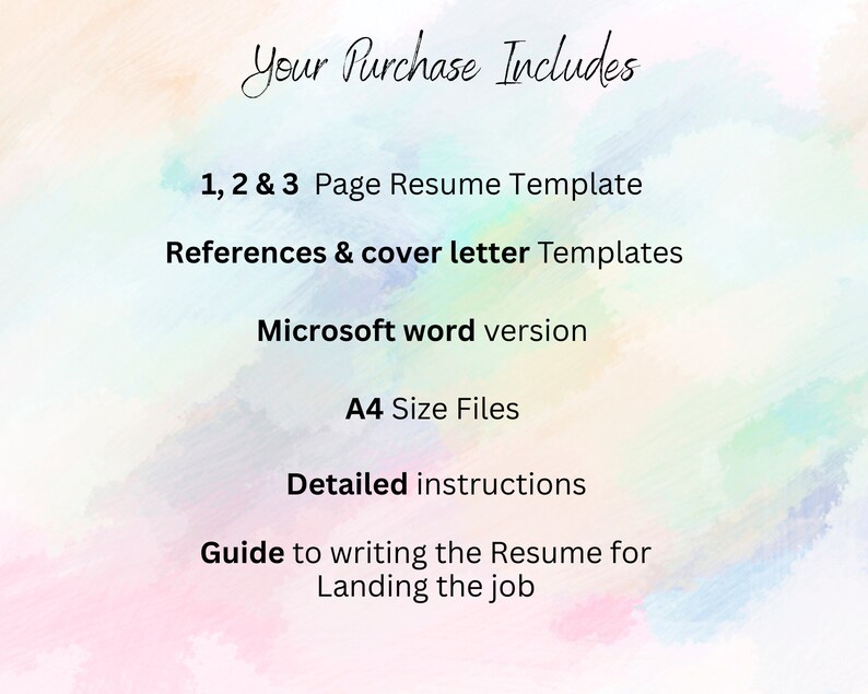 Teacher Resume Template for Word, 1,2,3 Pages Resume Template, ATS ...