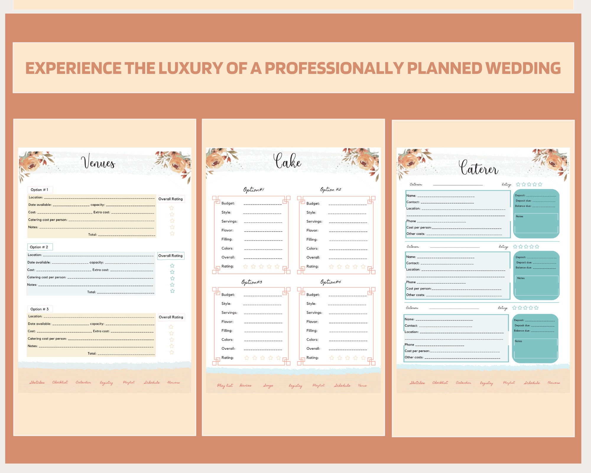 Ultimate Printable/digital Wedding Planner: Your Comprehensive Guide ...