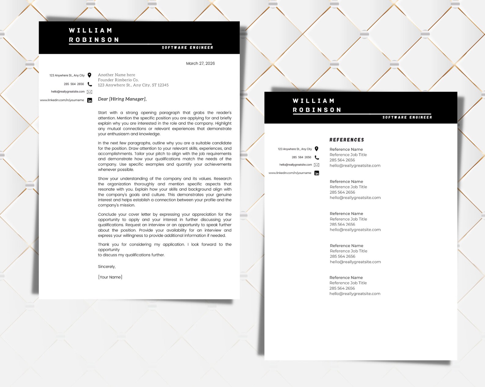Engineer Resume Template Word | Software Engineer Resume CV Template ...