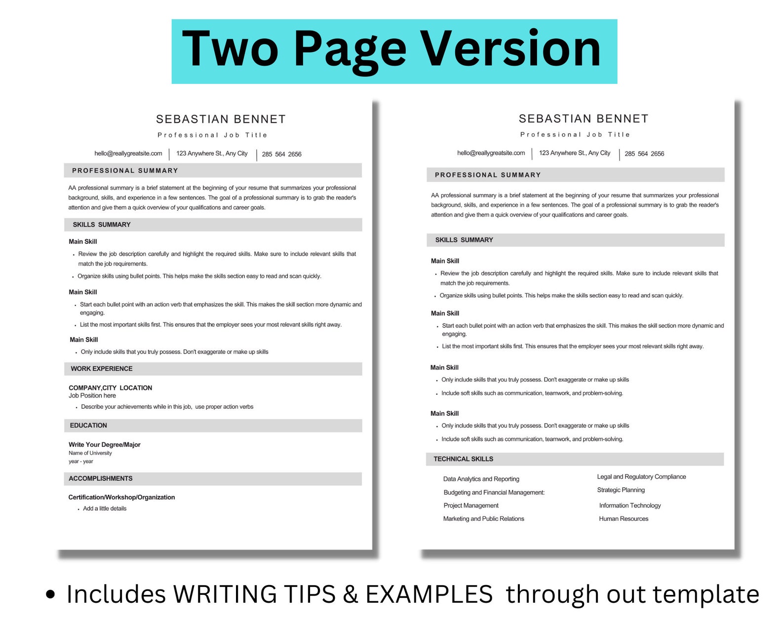 Find the Perfect Ats-friendly Resume Template: One-column, Traditional ...