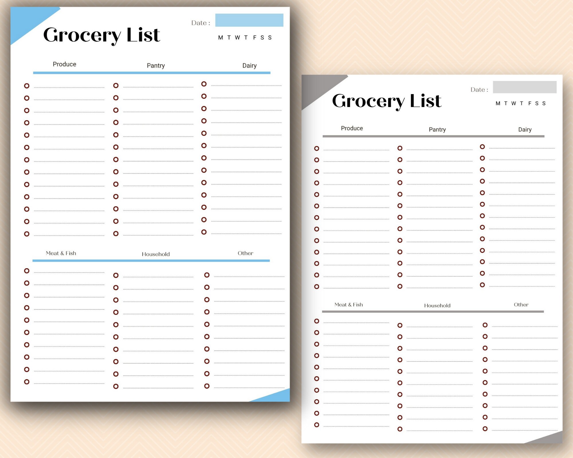 Organize Your Shopping With Printable/digital Grocery List, Simple ...