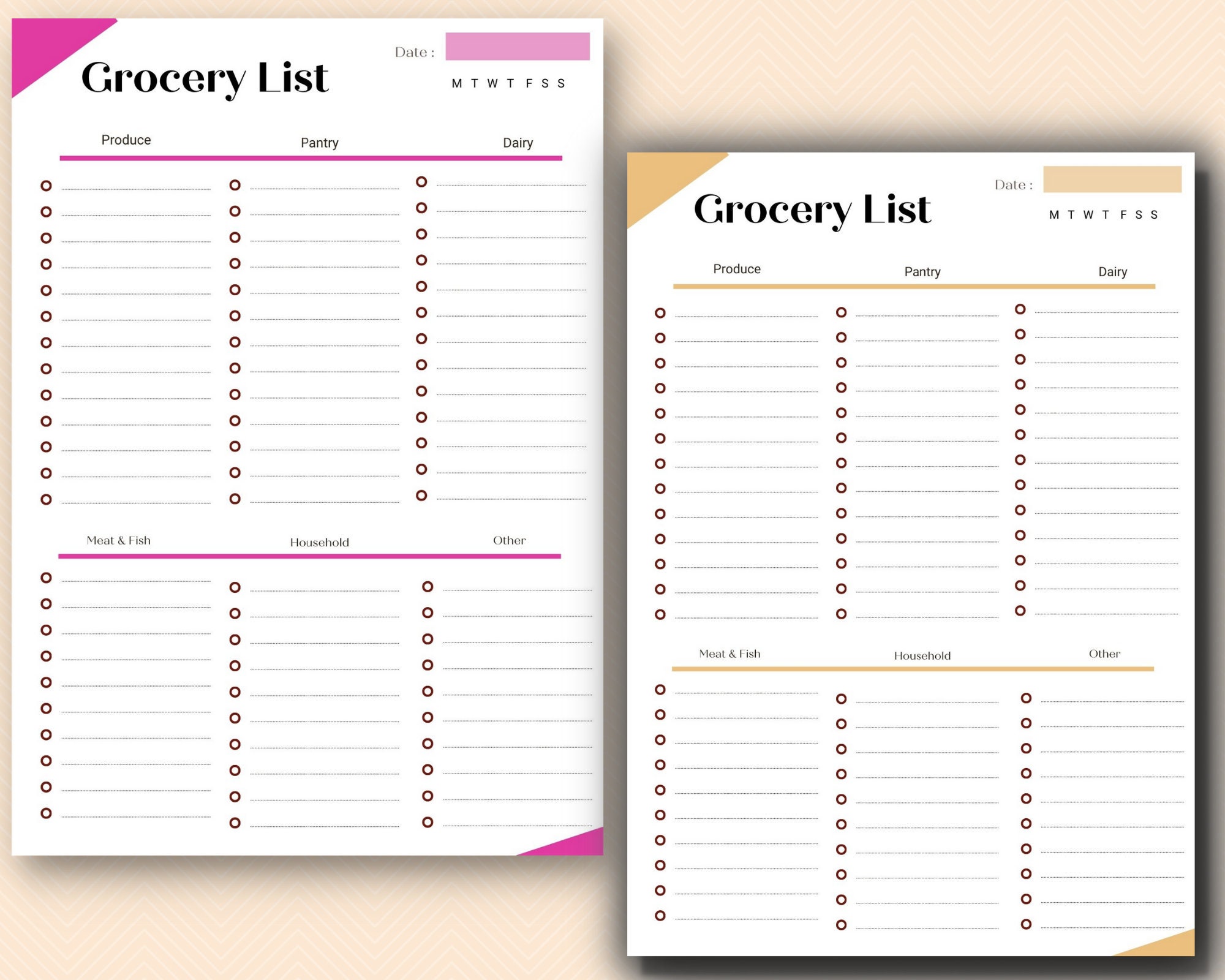 Organize Your Shopping With Printable/digital Grocery List, Simple ...