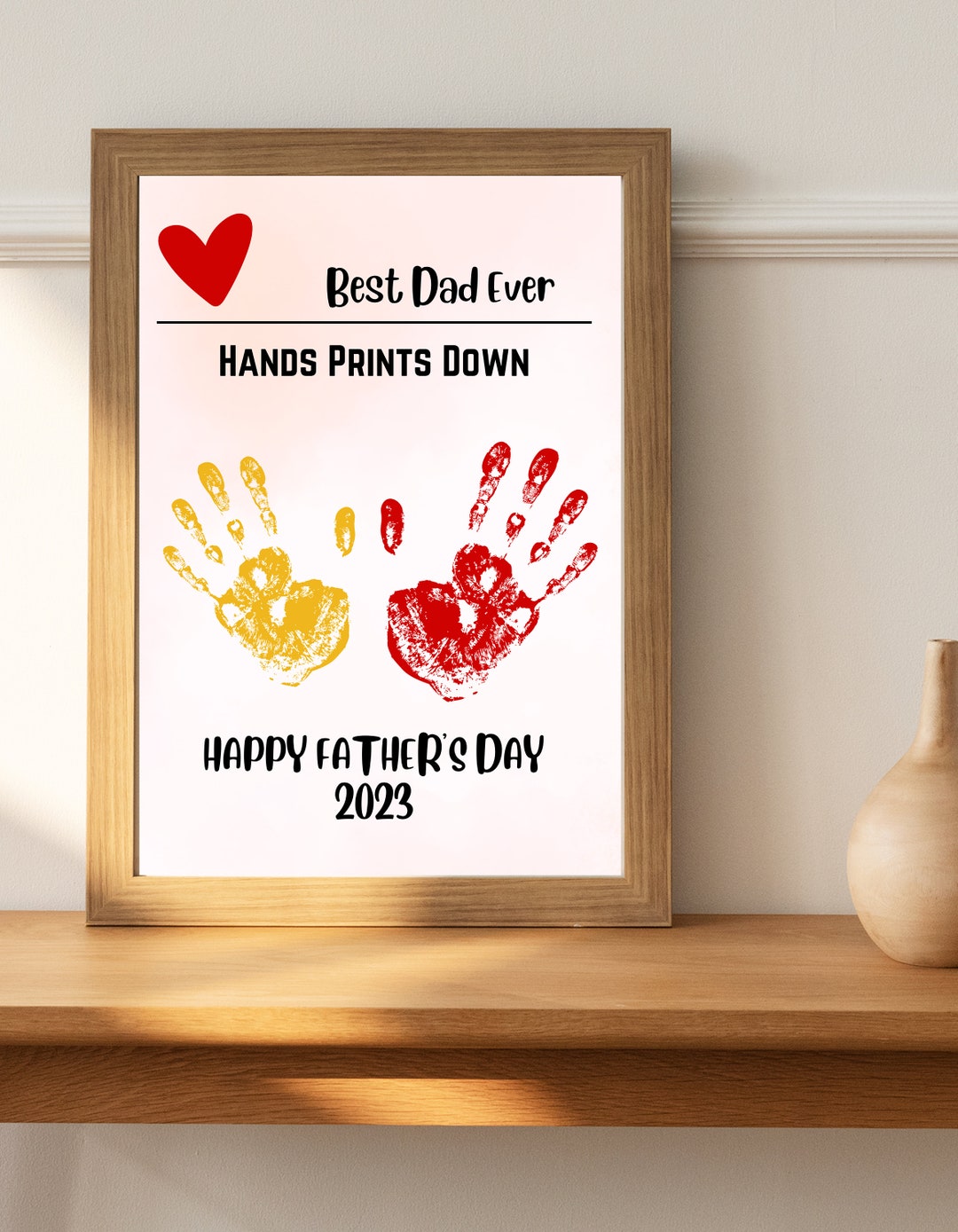 Best Dad Ever" Handprints-personalized Father's Day Gift - Custom ...