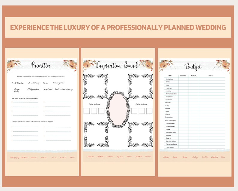 Ultimate Printable/digital Wedding Planner: Your Comprehensive Guide ...