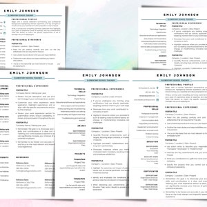 Teacher Resume Template for Word, 1,2,3 Pages Resume Template, ATS ...