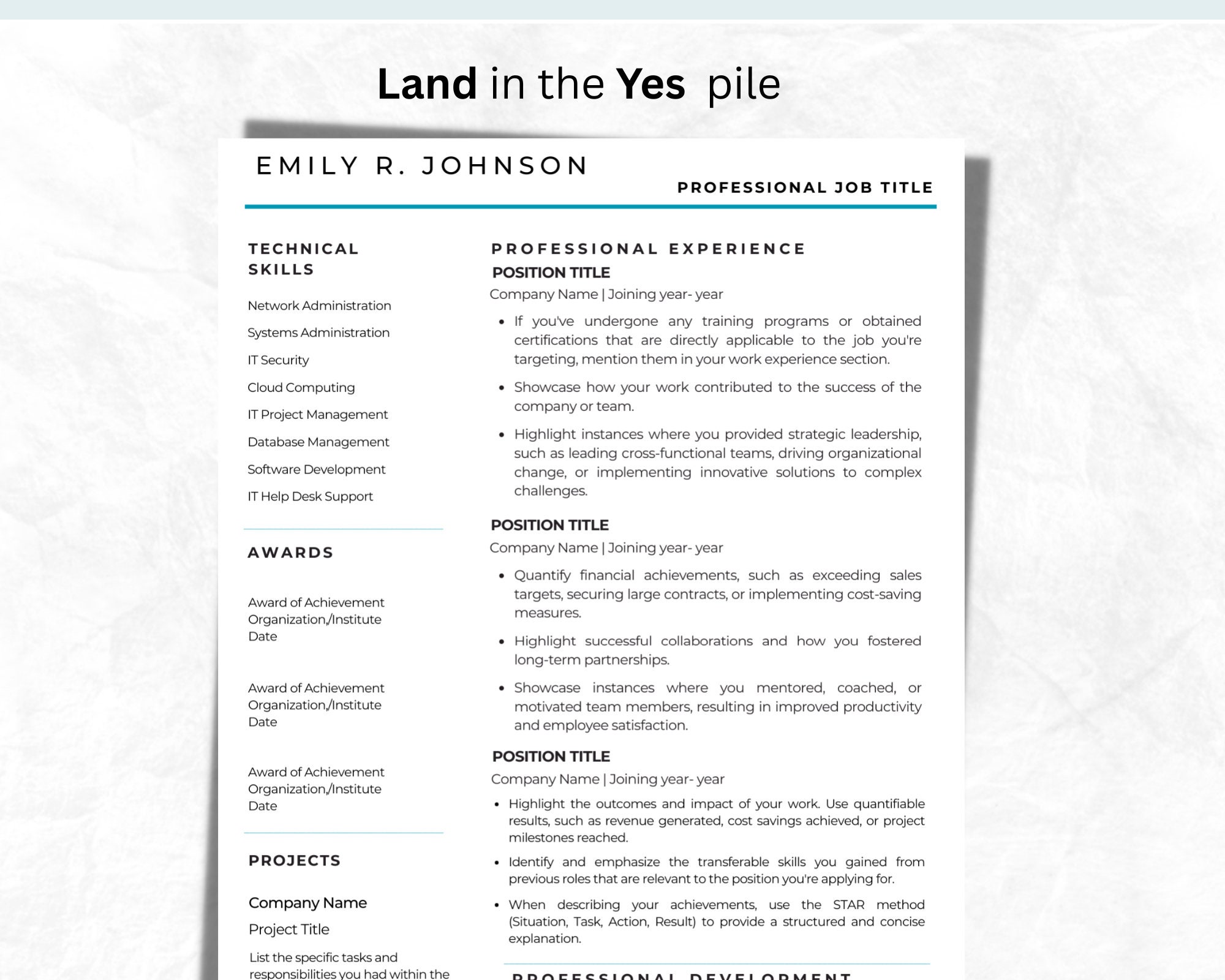 Creative Resume Template for Word Modern CV Template - Etsy