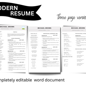 Executive Resume Template 2023 | Professional Simple Modern Minimalist ...