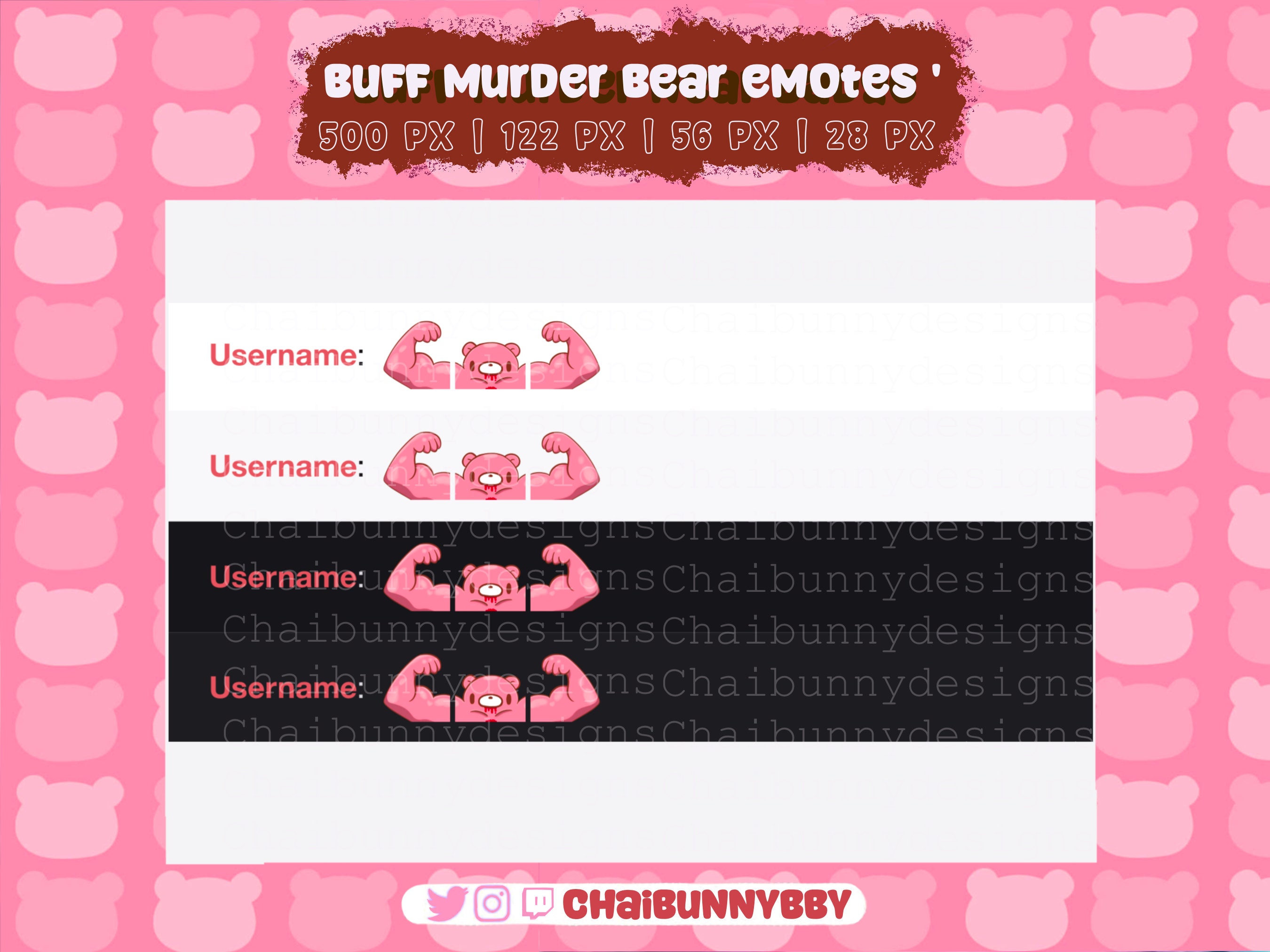 Buff Murder Bear Emotes - Etsy