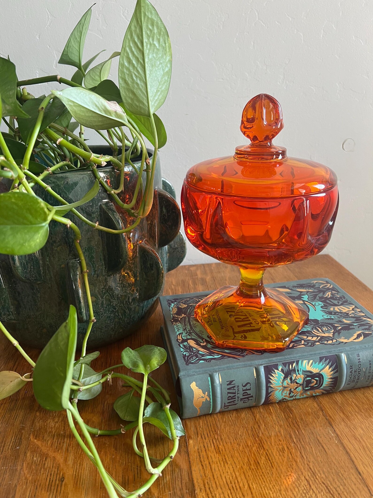 Viking Epic Column Persimmon Orange Lidded Dish - Etsy