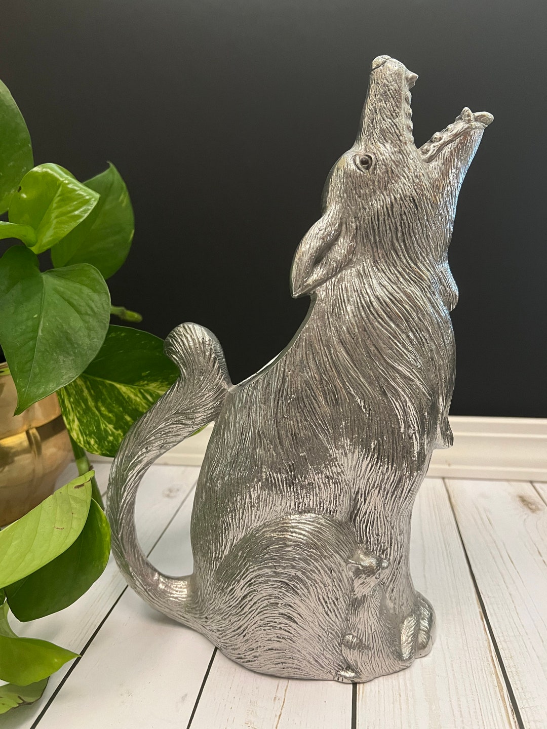 Arthur Court Wolf Pitcher 1989 Rare - Etsy