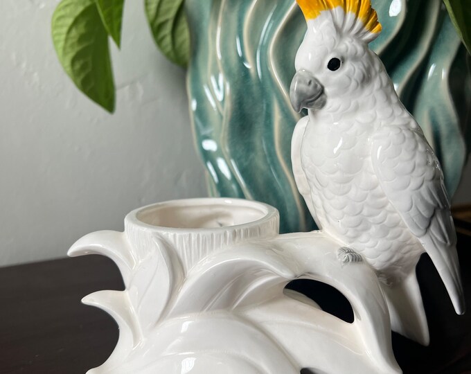 Vintage Cockatoo Planter, Ceramic Bird Planter Catchall - Etsy