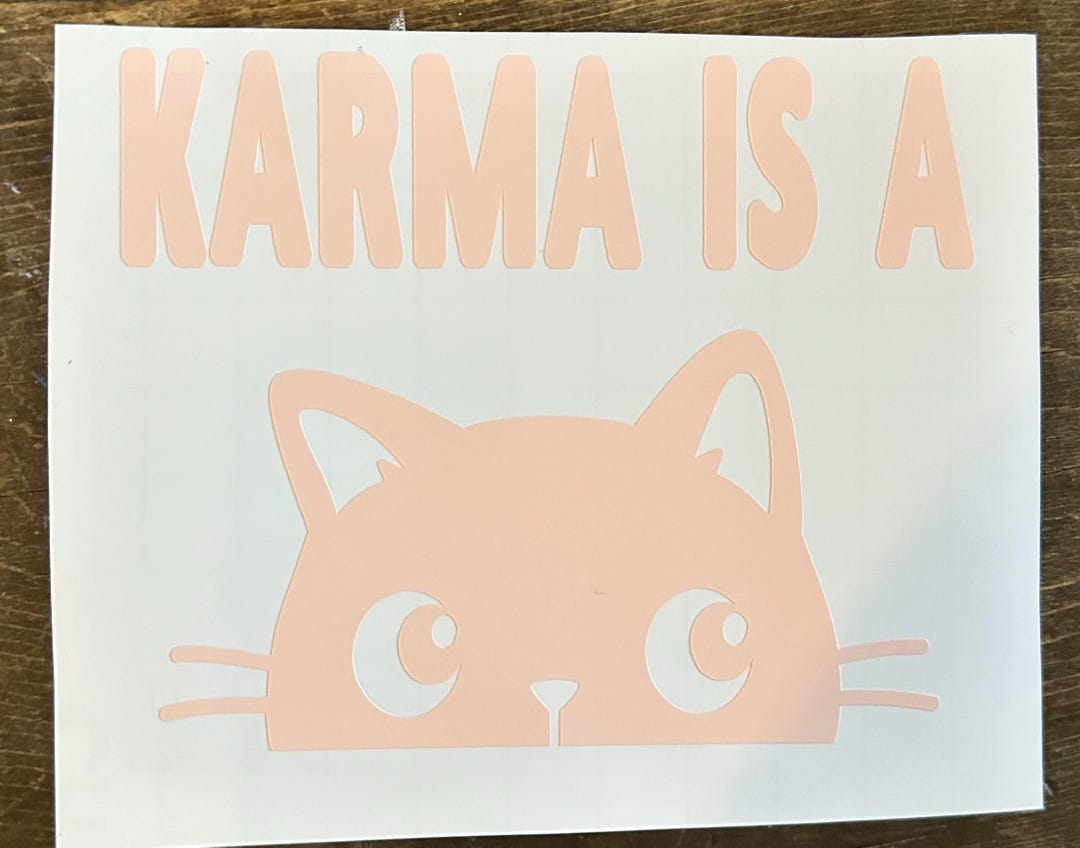 Karma is a Cat Car/window Decal - Etsy