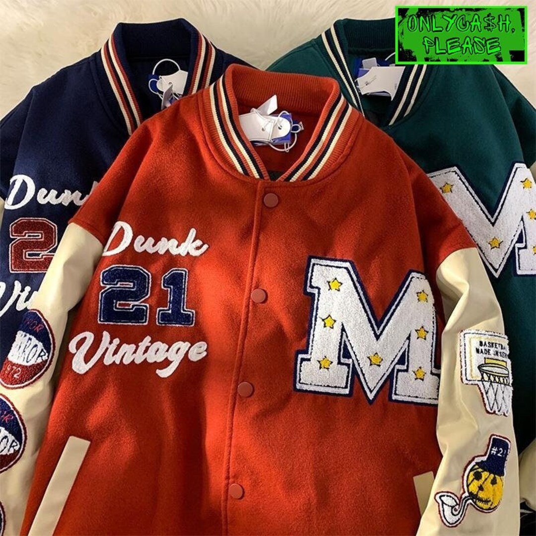 Embroidered College Varsity Jacket Baseball Uniform Button - Etsy