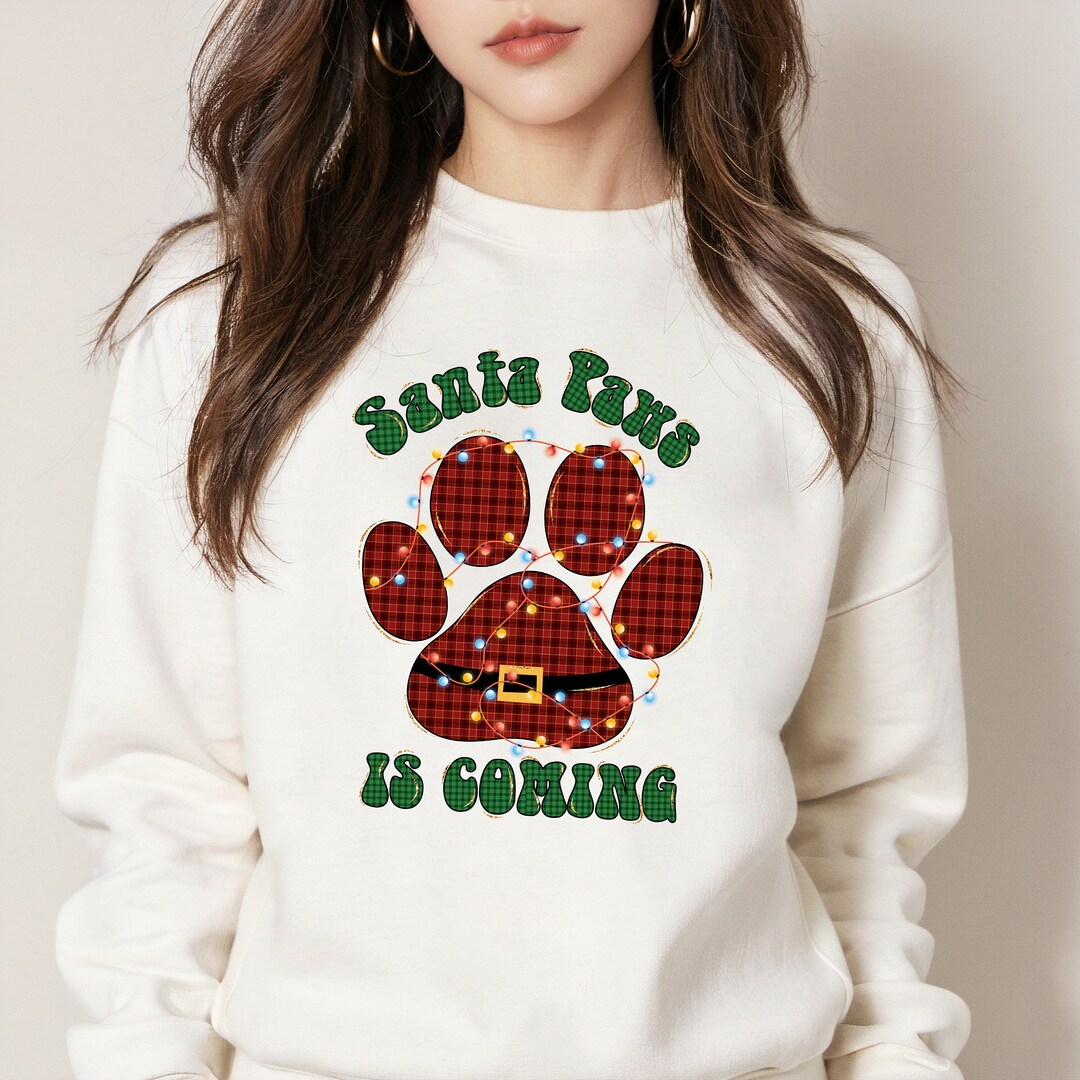 Christmas Paw Print Santa Paw Png Christmas Dog Paw Clipart - Etsy