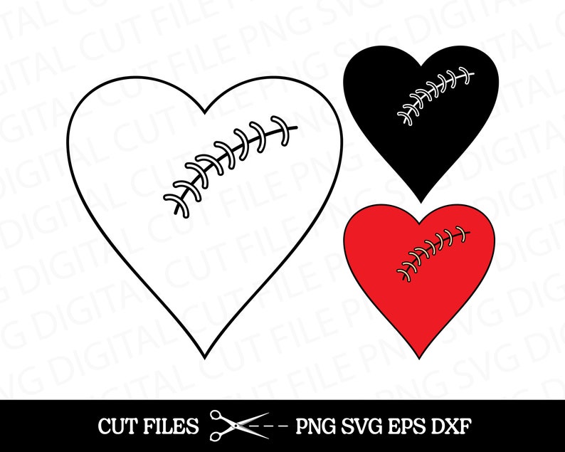 Stitched Heart Svg Broken Heart Clipart Heartbreak Svg - Etsy