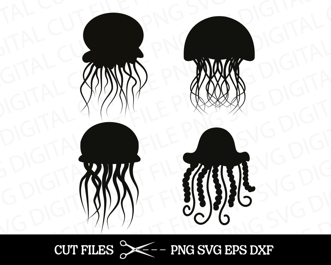 Jellyfish SVG Bundle Jellyfish Silhouette Jellyfish Clipart - Etsy