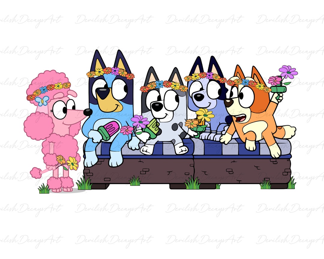 Summer Blue Dog Svg Png, Blue Dog Friends Svg, Kid Cartoon Shirt, Blue ...