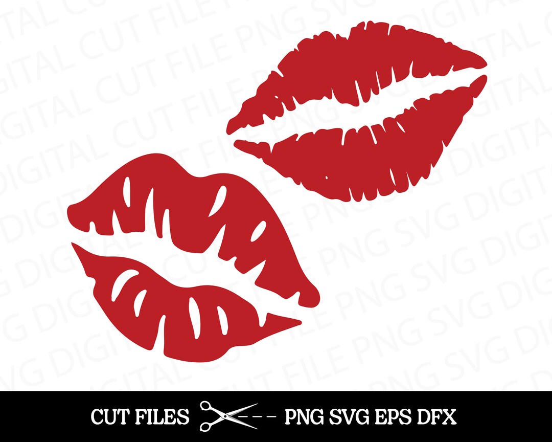 Red Lips SVG, Lipstick Kiss Png, Lips Clipart, Valentines Clipart ...