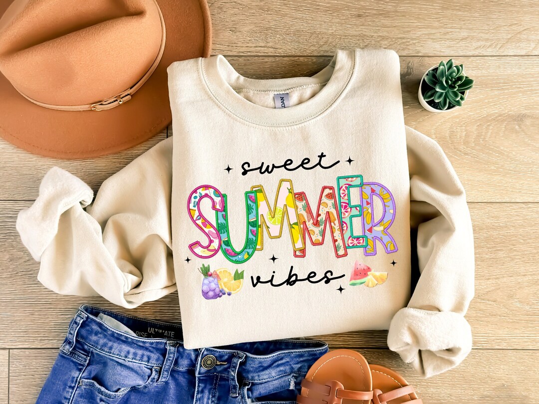 Sweet Summer Vibes Png, Embroidered Summer Shirt, Beach Vibes Png ...