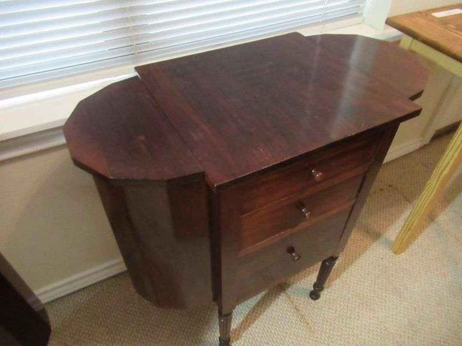 Vintage Mahogany Martha Washington Style Sewing Cabinet Early 20th ...