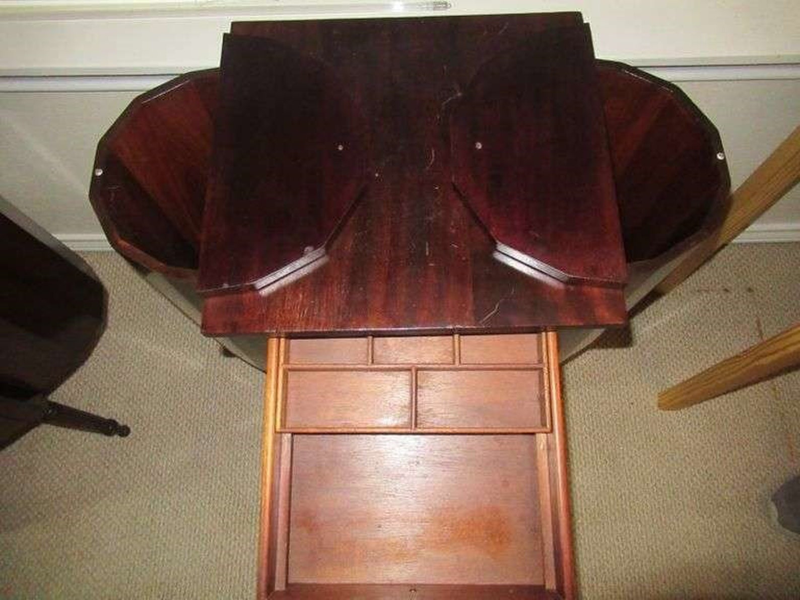 Vintage Mahogany Martha Washington Style Sewing Cabinet Early 20th ...